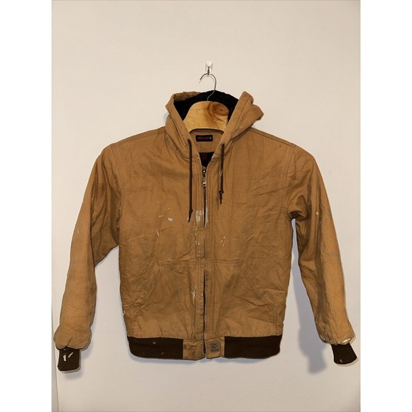 Wolverine | Jackets & Coats | Wolverine Brown Hooded Full Zip Quilted ...